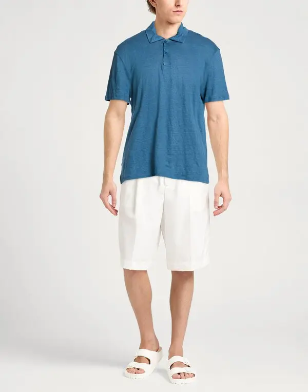 Sandro Polo Shirt Size Linen - Blue