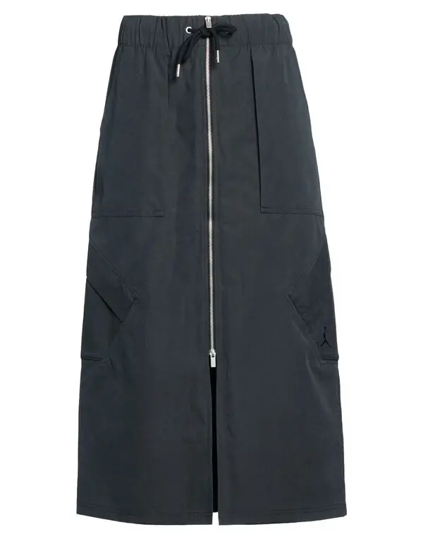 JORDAN Flared Midi Skirt With Embroidered Logo
