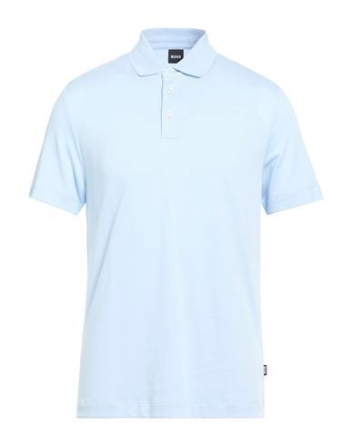 BOSS Polo Shirt Size Lyocell, Cotton - Blue