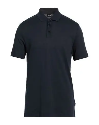BOSS Polo Shirt Size Lyocell, Cotton - Midnight Blue