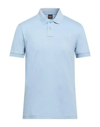 BOSS Polo Shirt Size Cotton, Elastane - Blue