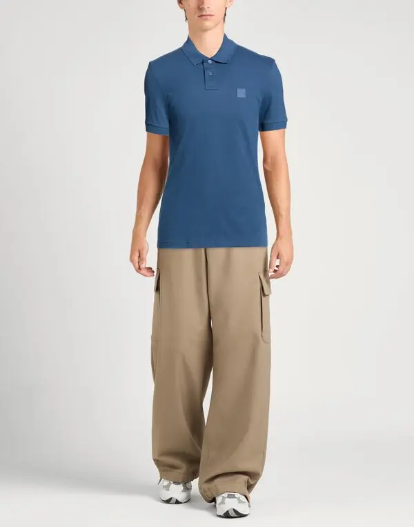 BOSS Polo Shirt Size Cotton, Elastane - Green
