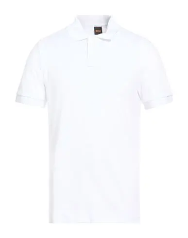 BOSS Polo Shirt Size Cotton, Elastane - White