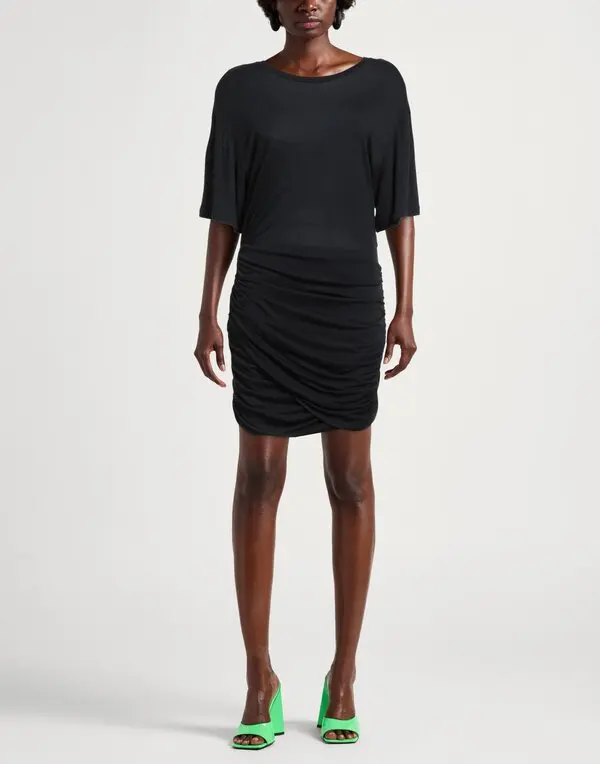 DONDUP Draped Mini Dress In Viscose, Modal, And Silk
