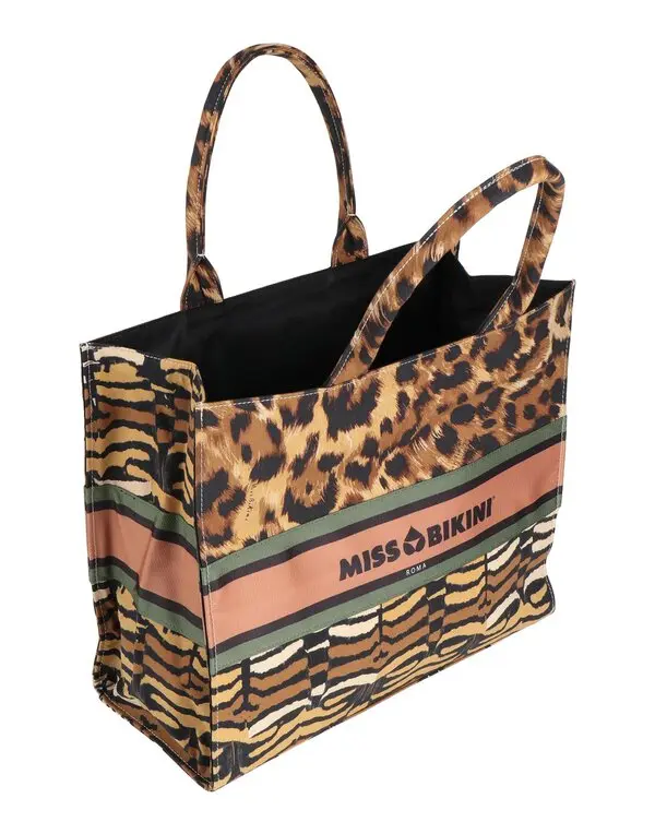 MISS BIKINI LUXE Maxi Leopard Print Canvas Tote