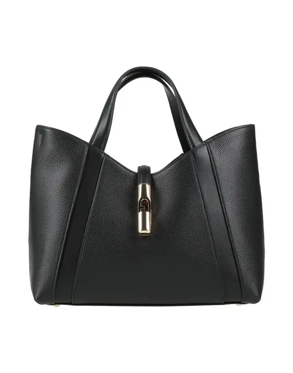 Furla Textured Leather Tote Bag - Black