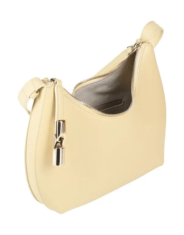 Furla Leather Hobo Bag With Adjustable Shoulder Strap - Yellow