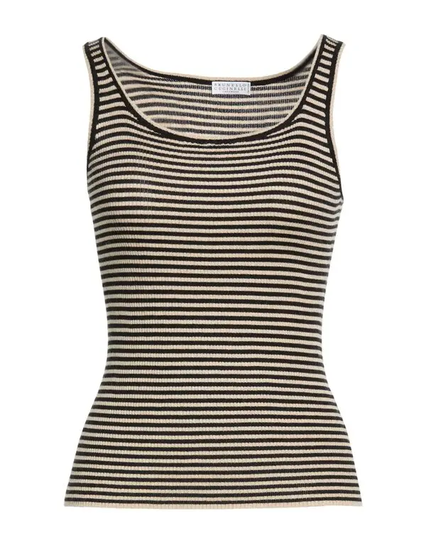 Brunello Cucinelli Ribbed-knit Sleeveless Top