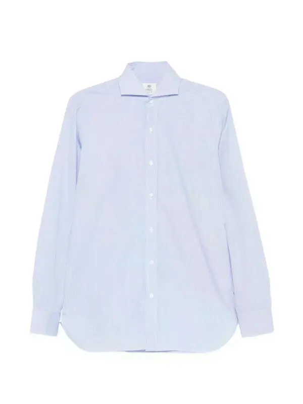 LUIGI BORRELLI Micro-check Cotton Shirt
