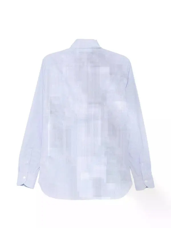 LUIGI BORRELLI Micro-check Cotton Shirt
