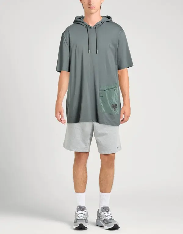 Armani Exchange Light Cotton And Polyamide T-shirt - Green