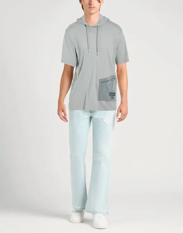 Armani Exchange Cotton And Polyamide T-shirt - Light Grey