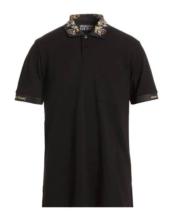 Versace Polo Shirt Size Cotton - Black