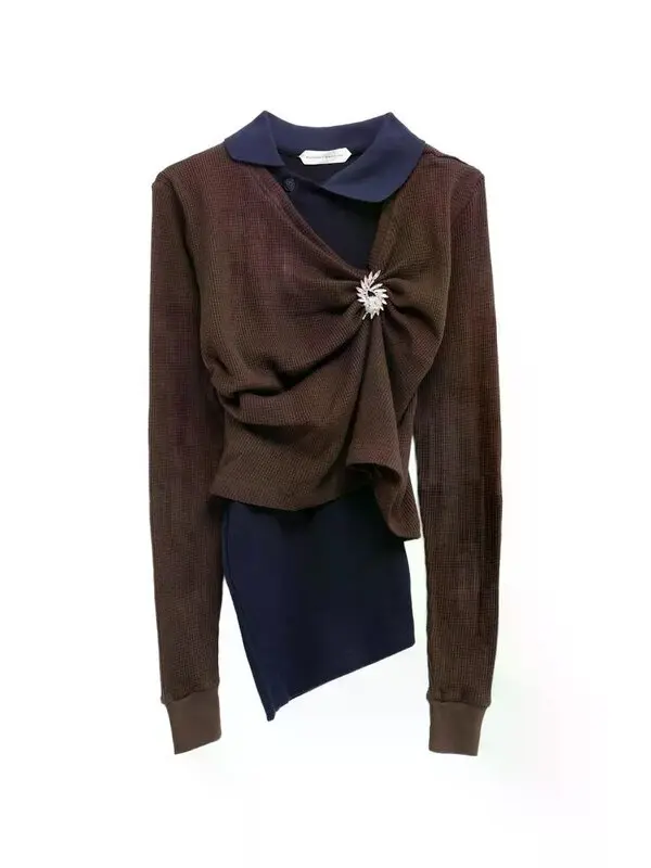 AUGUST BARRON Layered-effect Sweater - Brown