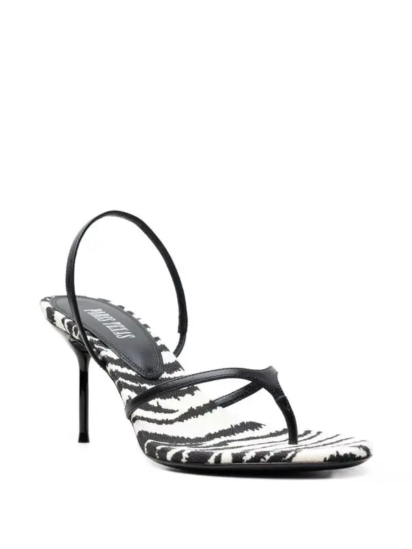 Paris Texas Lidia Zebra-print Stiletto Sandals