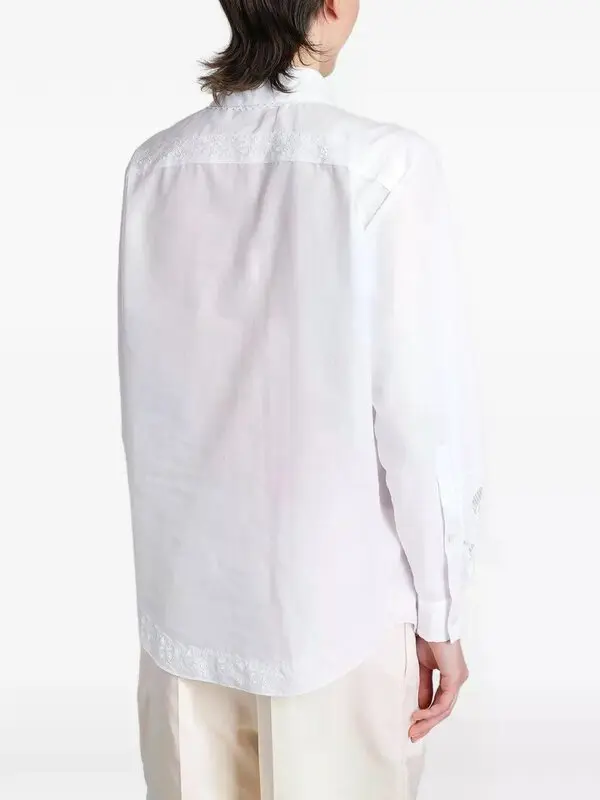 Magda Butrym Lace Trimmed Cut-out Shirt