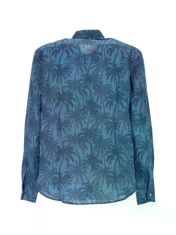 MC2 SAINT BARTH Palm-tree-print Long-sleeve Shirt