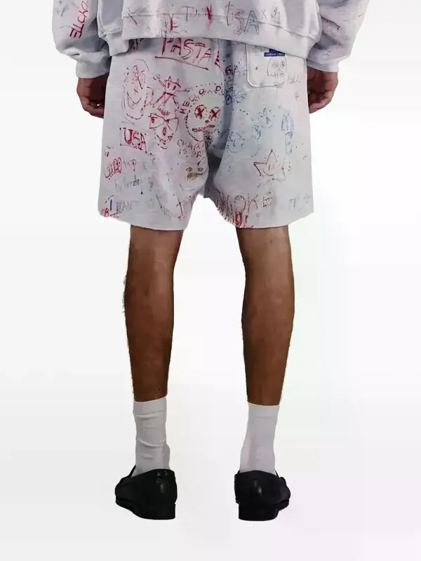 PALY Hollywood Graffiti Print Drawstring Shorts