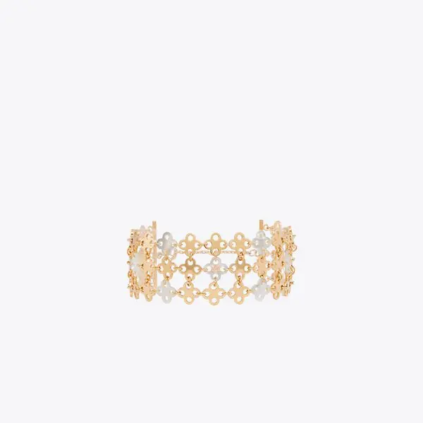 Tory Burch Forget Me Not Multi-strand Bracelet With Mother-of-pearl - Tory Gold