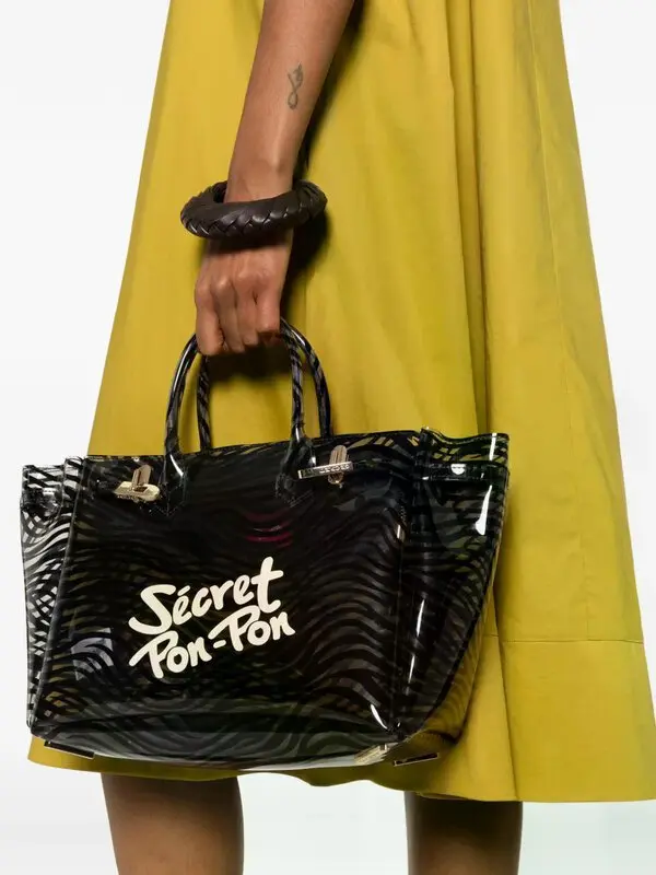 SECRET PON-PON Brigitte Animal-print Tote Bag