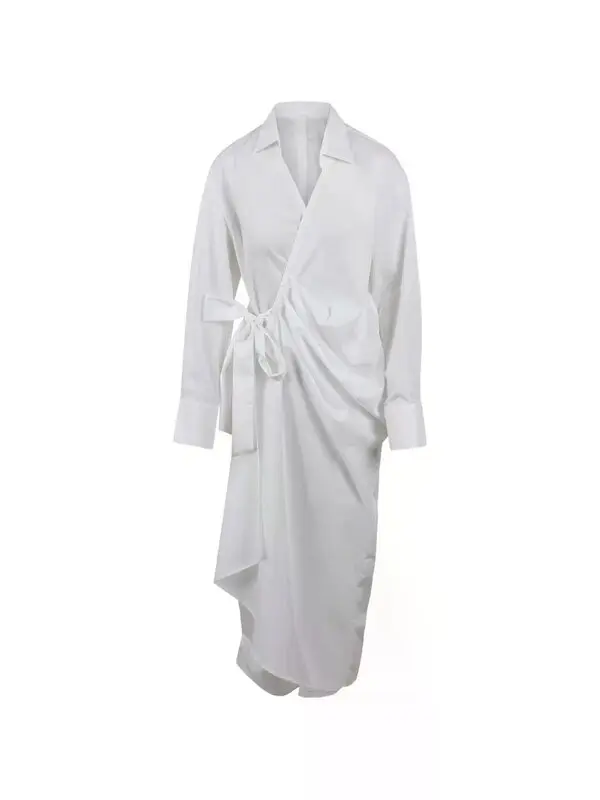 BALOSSA Alissa Wrap Shirt Dress - White