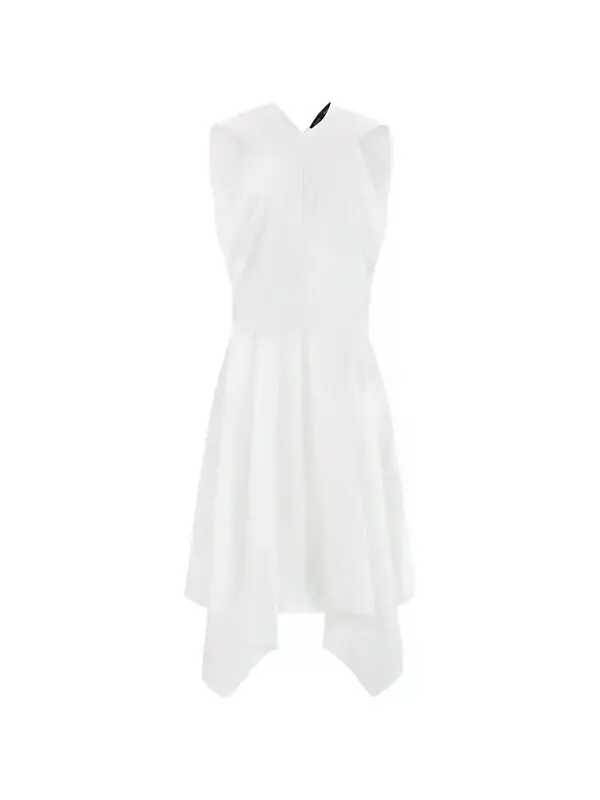 Proenza Schouler Sybella Handkerchief Hem Midi Dress - White