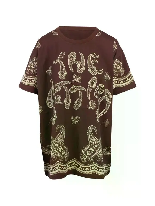 Attico Paisley Print T-shirt - Brown