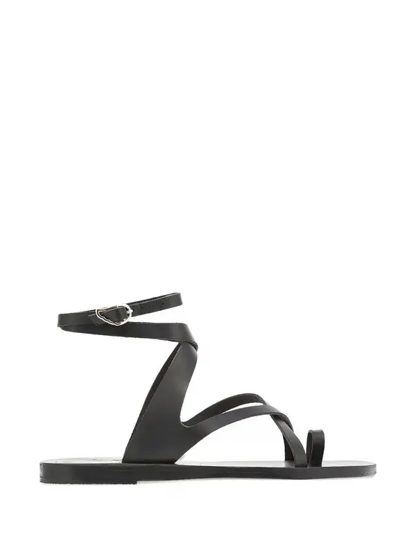 ANCIENT GREEK SANDALS Demi Leather Flat Sandals - Black