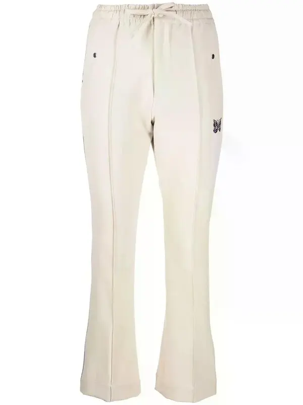 Needles Logo-embroidered Flared Track Pants - Neutrals