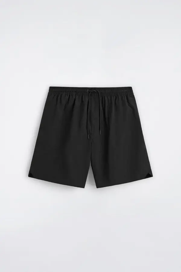 Cos Wide-leg Drawstring Swim Shorts - Black