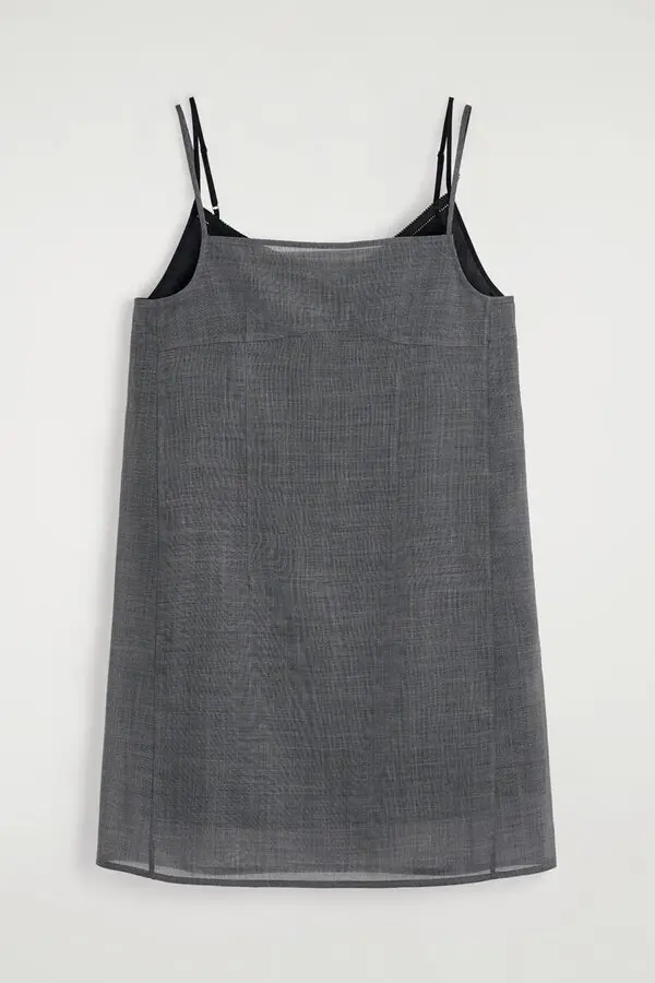 Cos Semi-sheer Layered Wool Mini Dress