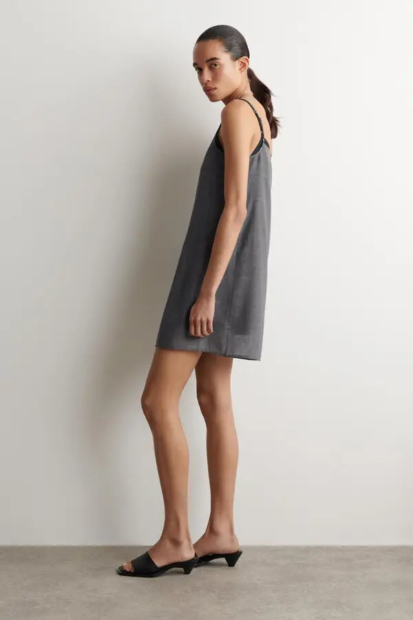 Cos Semi-sheer Layered Wool Mini Dress