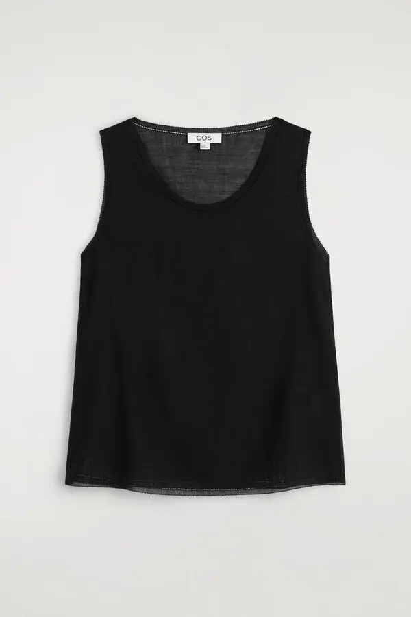 Cos Semi-sheer Layered Wool Top