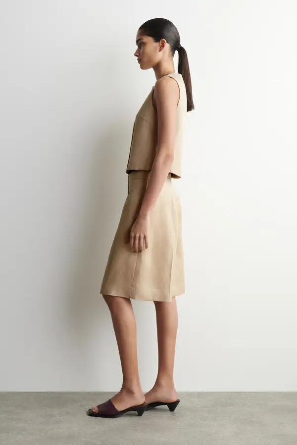Cos Tailored Vest - Beige
