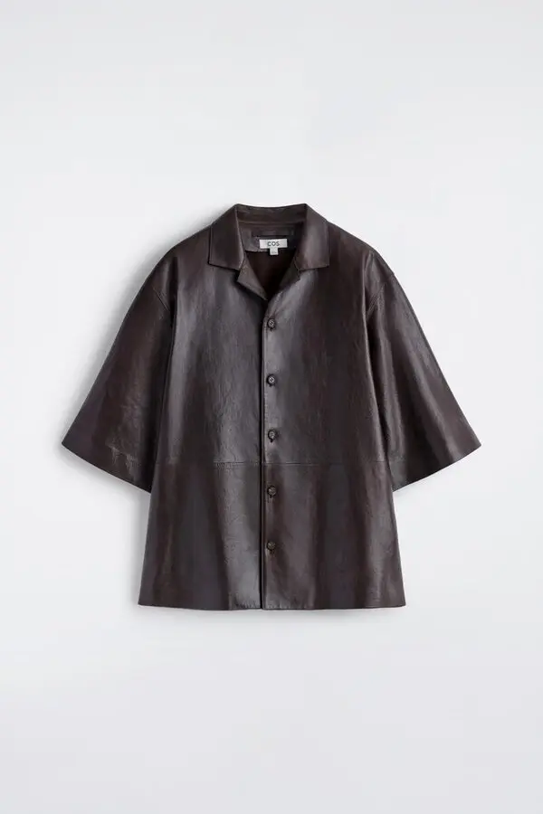 Cos Textured-leather Shirt