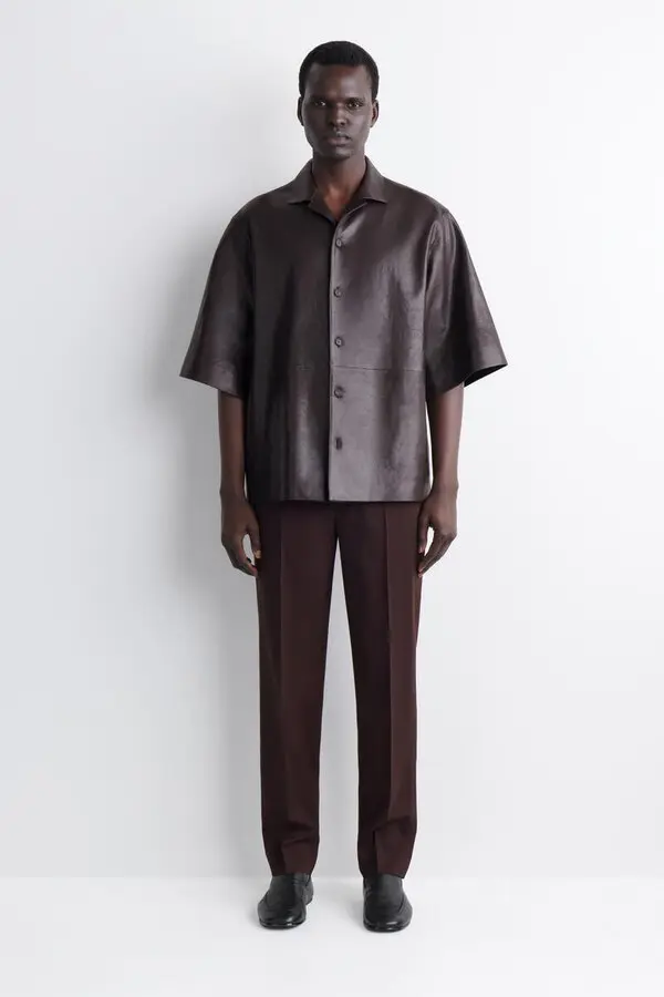Cos Textured-leather Shirt