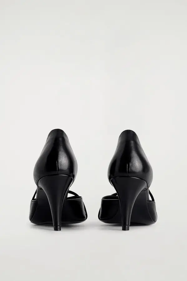 Cos Strap-detail Leather Pumps - Black