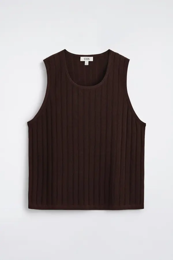 Cos Ribbed-knit Cotton Tank Top