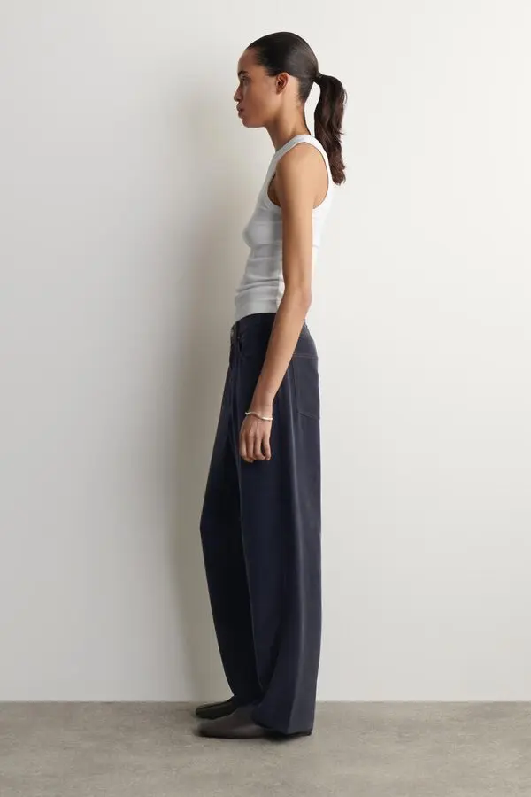 Cos Denim-effect Mulberry Silk Pants