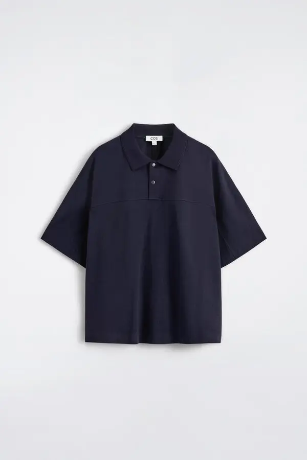 Cos Snap-button Cotton Polo Shirt