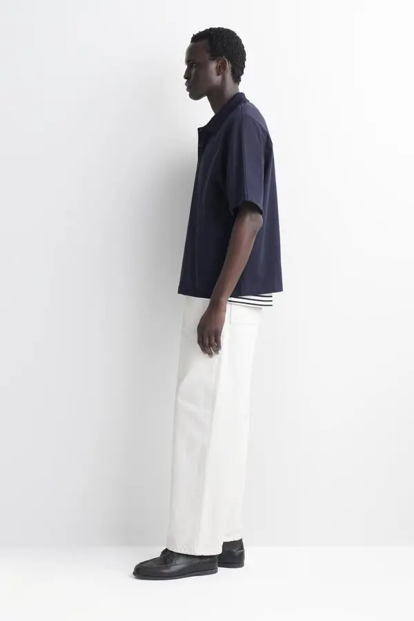Cos Snap-button Cotton Polo Shirt