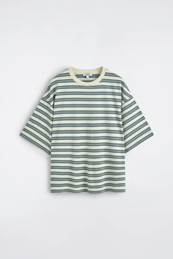 Cos Oversized Striped Cotton T-shirt