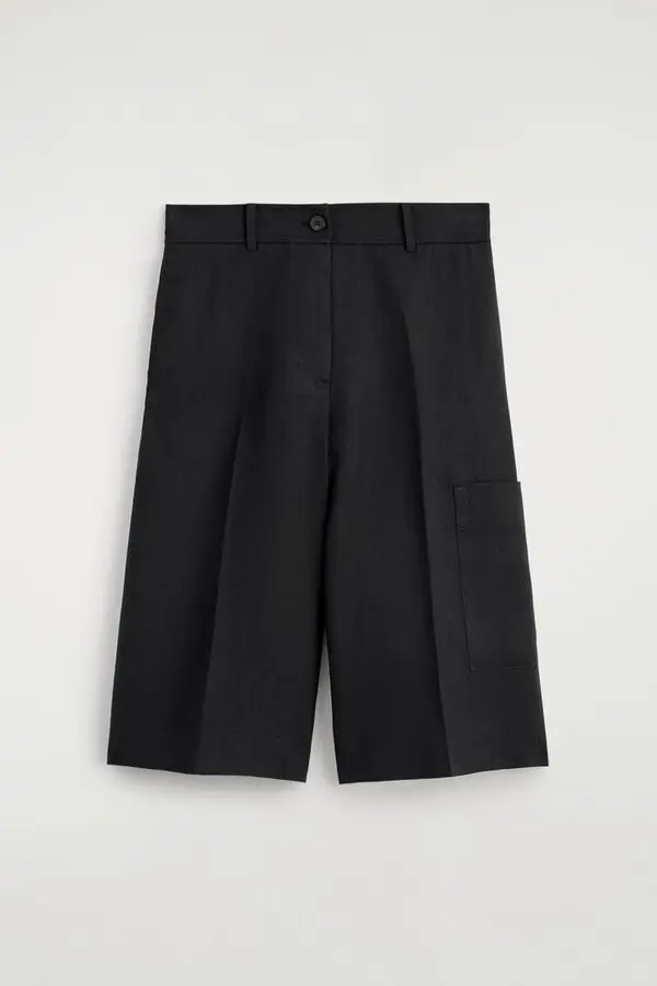 Cos Linen Utility Bermuda Shorts