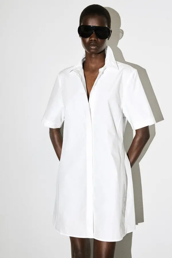 Cos Classic Cotton Mini Shirt Dress