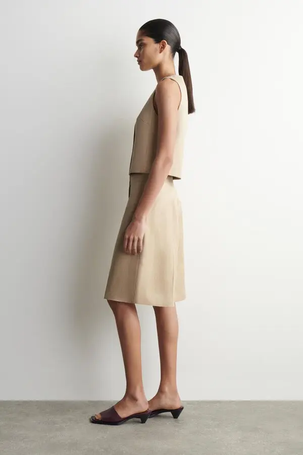 Cos Longline Tailored Shorts With Straight Legs