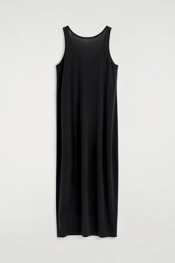 Cos Merino Wool Maxi Dress - Black