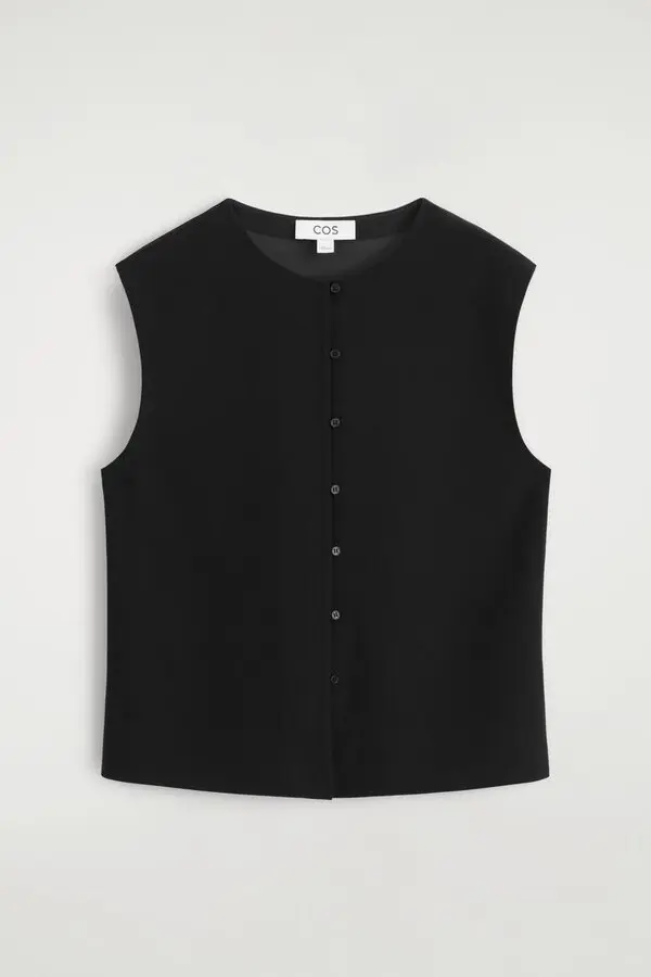 Cos Buttoned Knitted Top