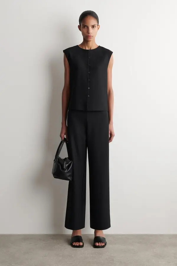 Cos Buttoned Knitted Top
