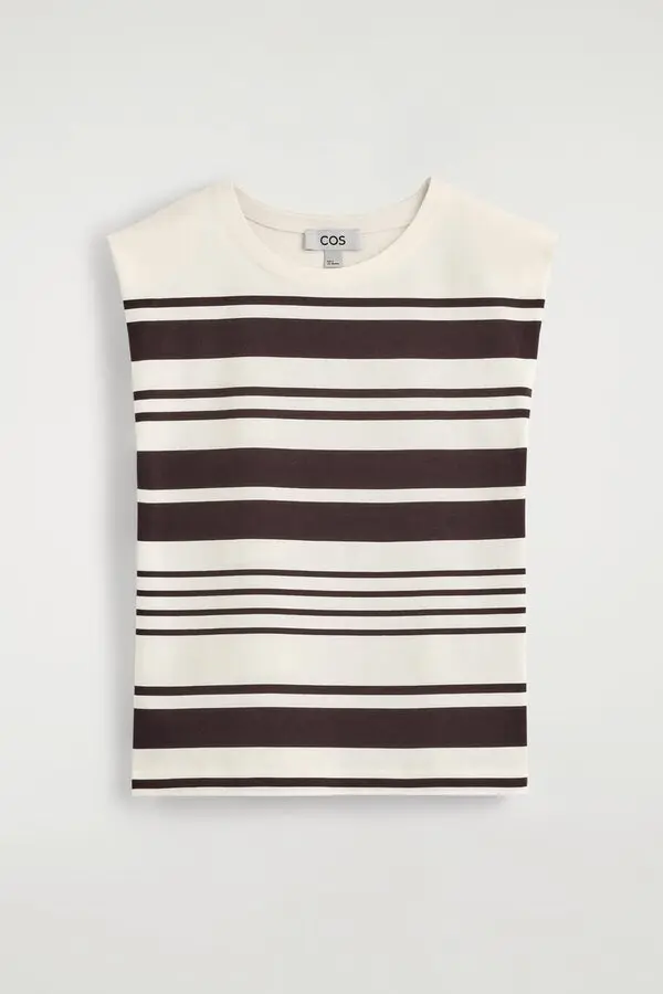 Cos Folded-shoulder Cotton-jersey Tank Top - White