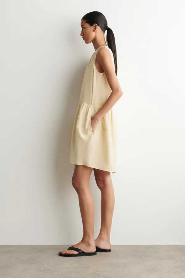 Cos Paneled Mini Dress - Yellow